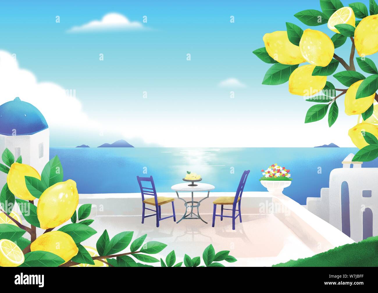 Beautiful nature landscape in summer season vector illustration 002 ...