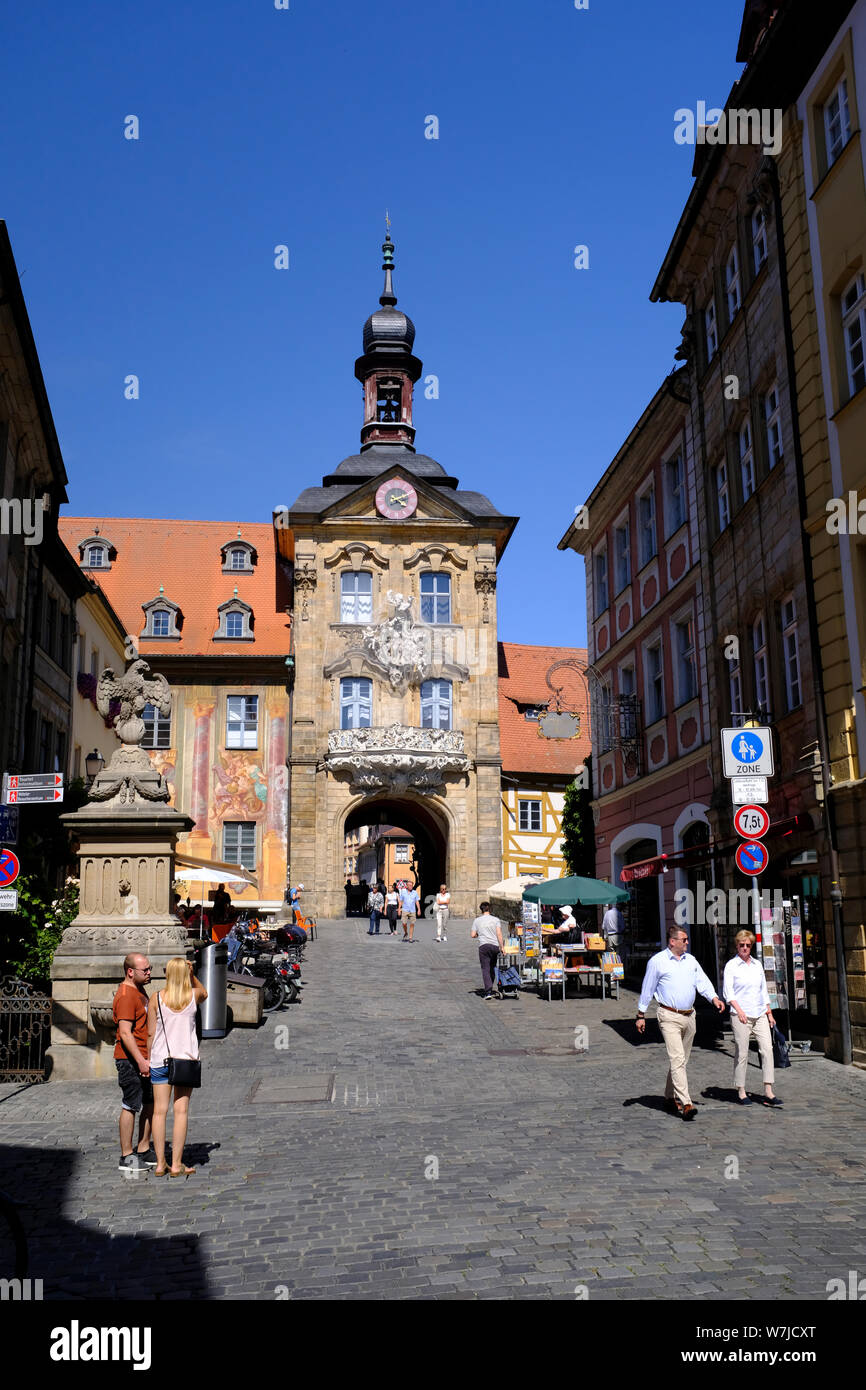 Street leading to Old Town Hall in Bamberg, Germany Stock Photo - Alamy