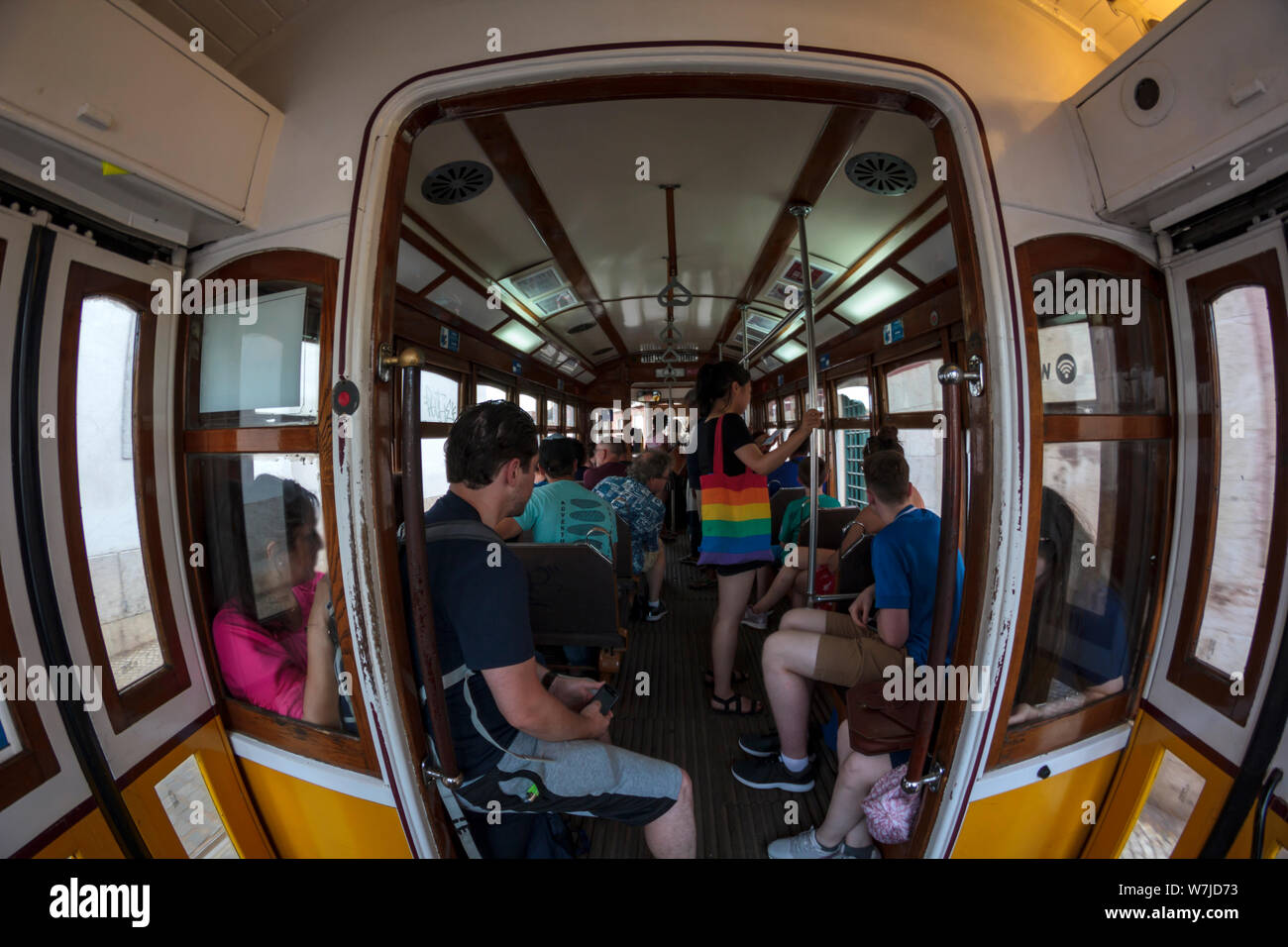 Inside a vintage tram hi-res stock photography and images - Alamy