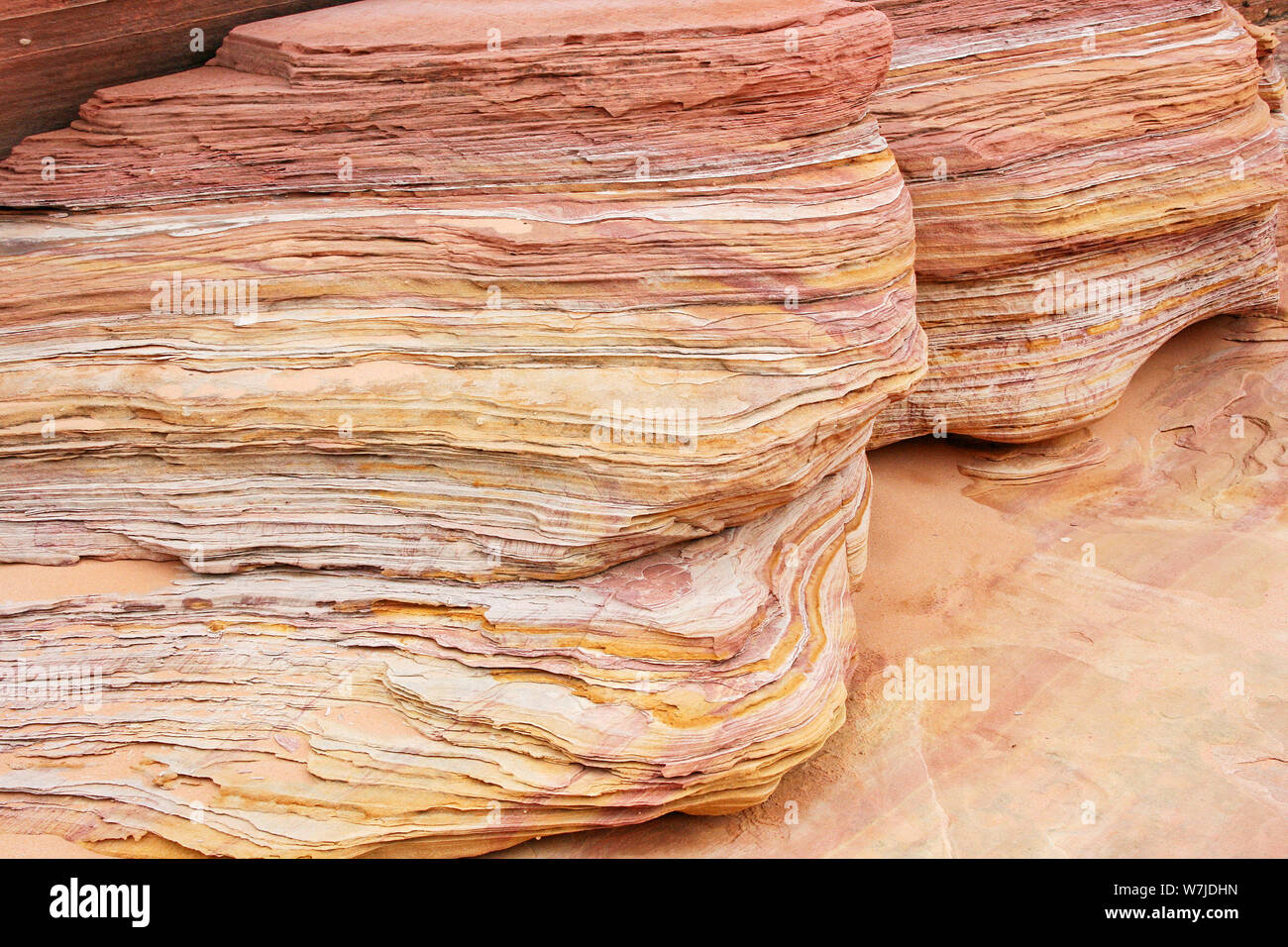 Colorful layers of sandstone, Nevada Stock Photo - Alamy