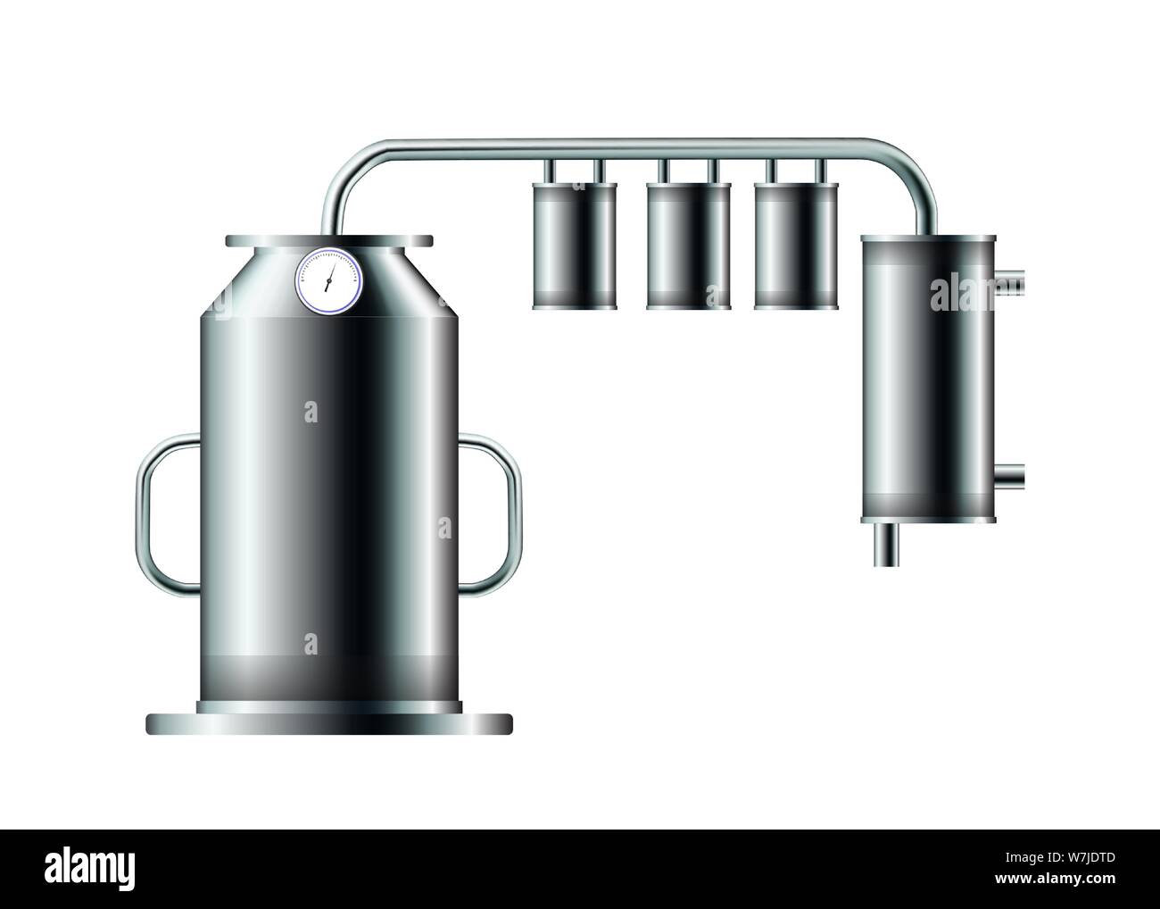Laboratory distiller apparatus. Vector illustration Distillate water ...