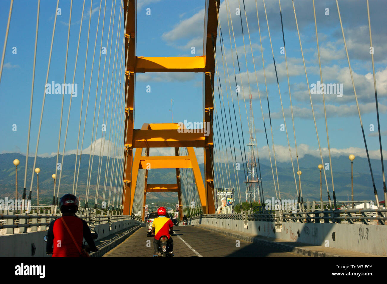 Palu Yellow Bridge before eartquake, Central Sulawesi, Indonesia Stock ...