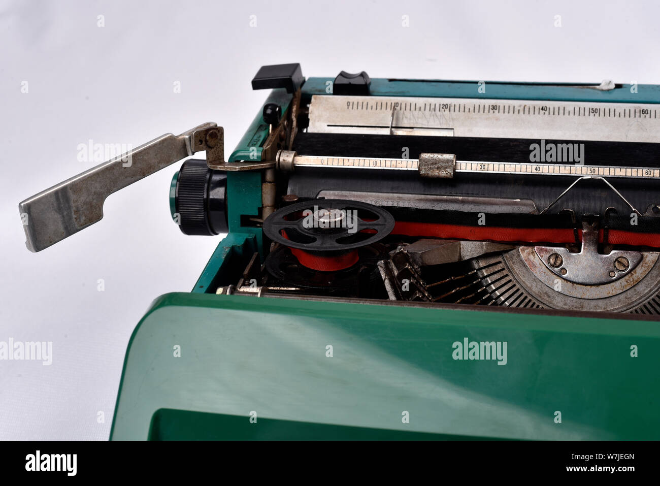 vintage Retro Old Typewriter on White Background Stock Photo - Alamy