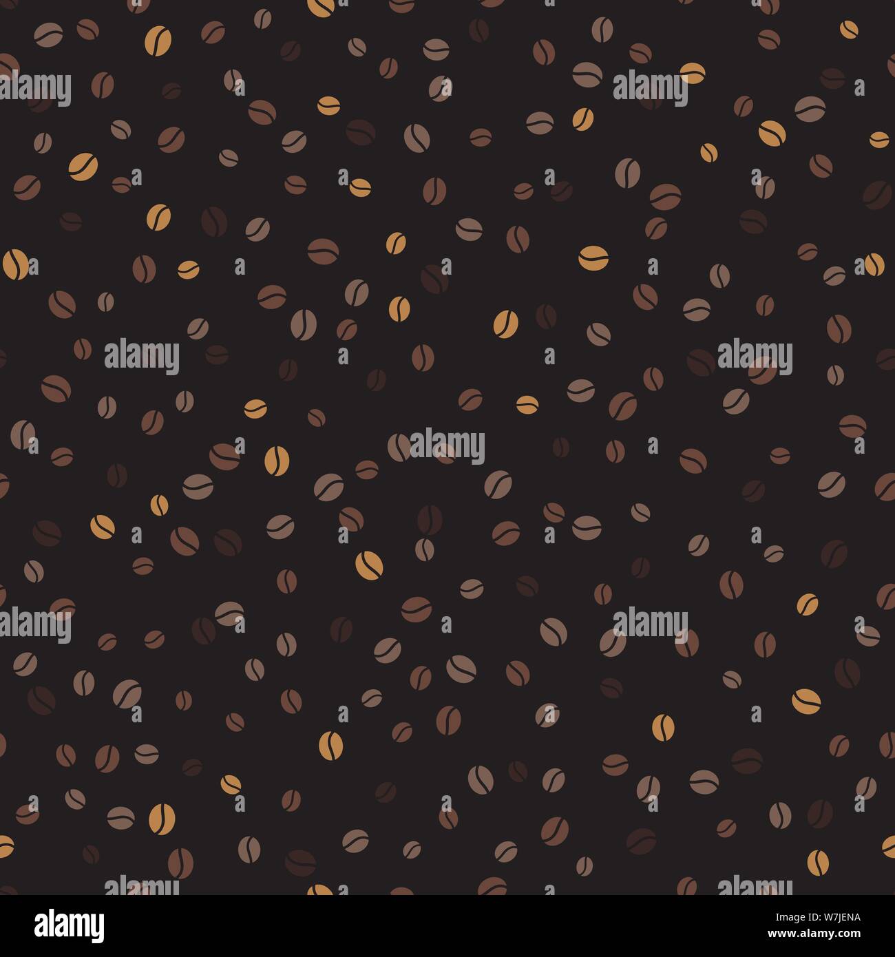 Coffee beans. Seamless pattern background. Vector illustration. Mocha ...