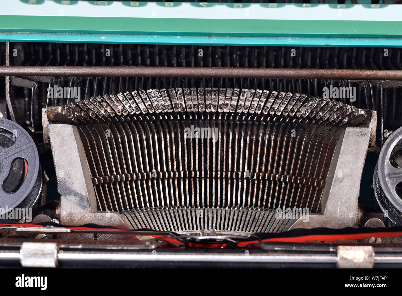 vintage Retro Old Typewriter on White Background Stock Photo - Alamy