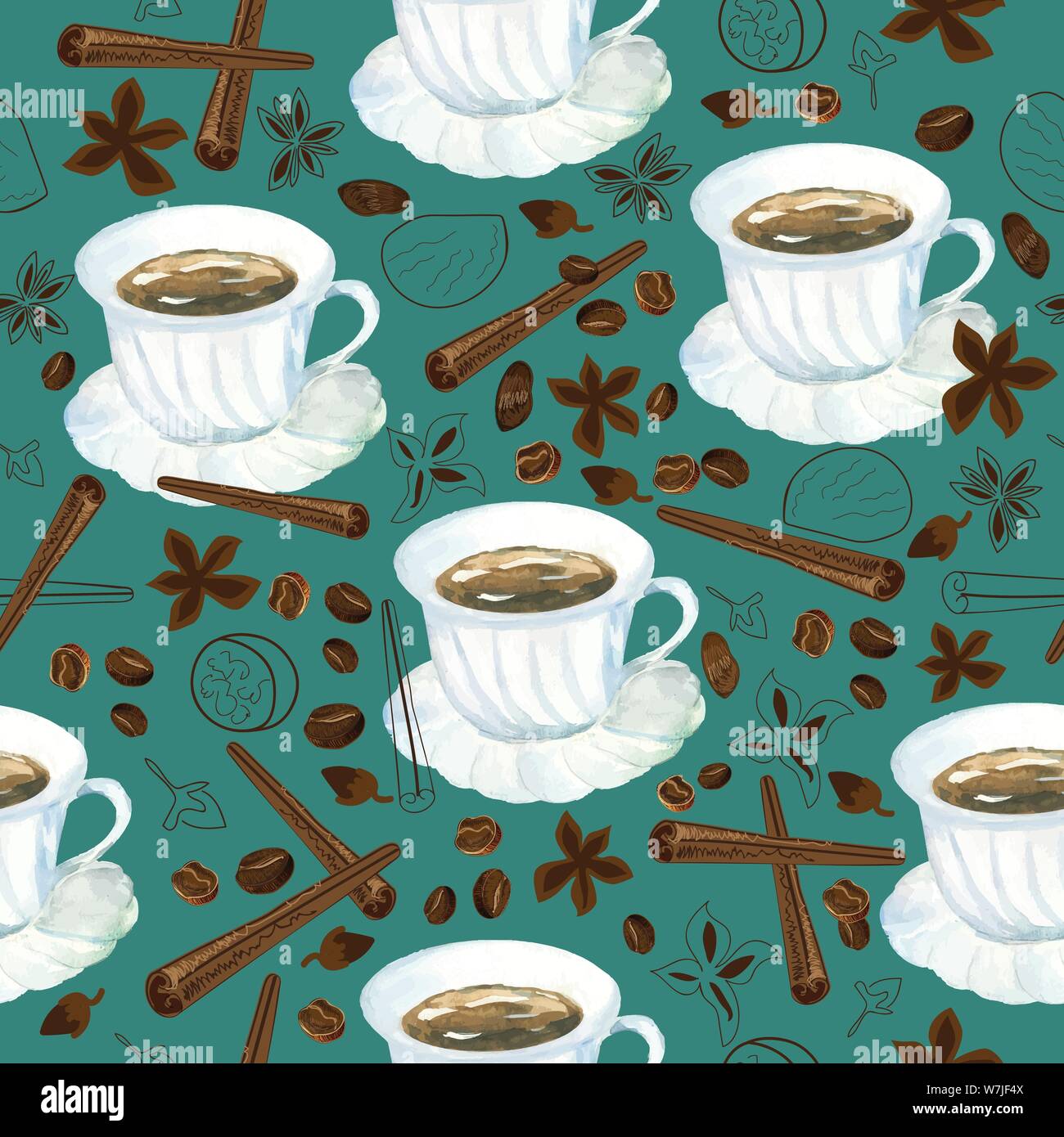 Variety coffee drink roasted Stock Vector Images - Alamy