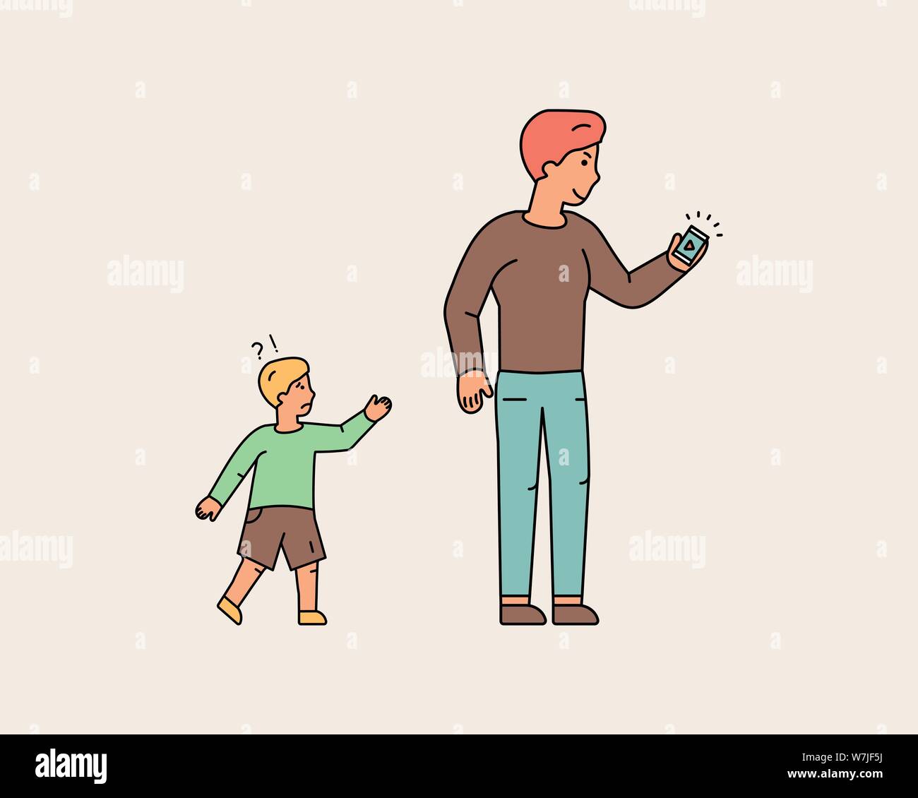 Lost Father Stock Vector Images - Alamy