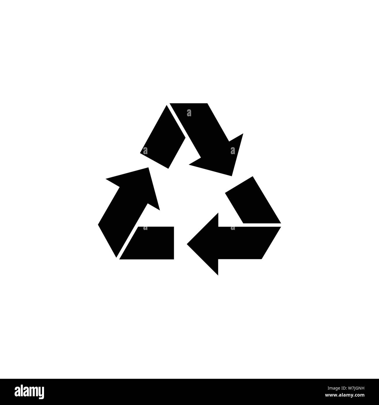 Recycle, Ecology Recycling. Flat Vector Icon illustration. Simple black ...