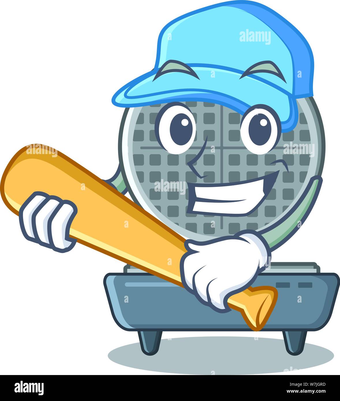 Playing baseball waffle iron in the character shape Stock Vector Image ...