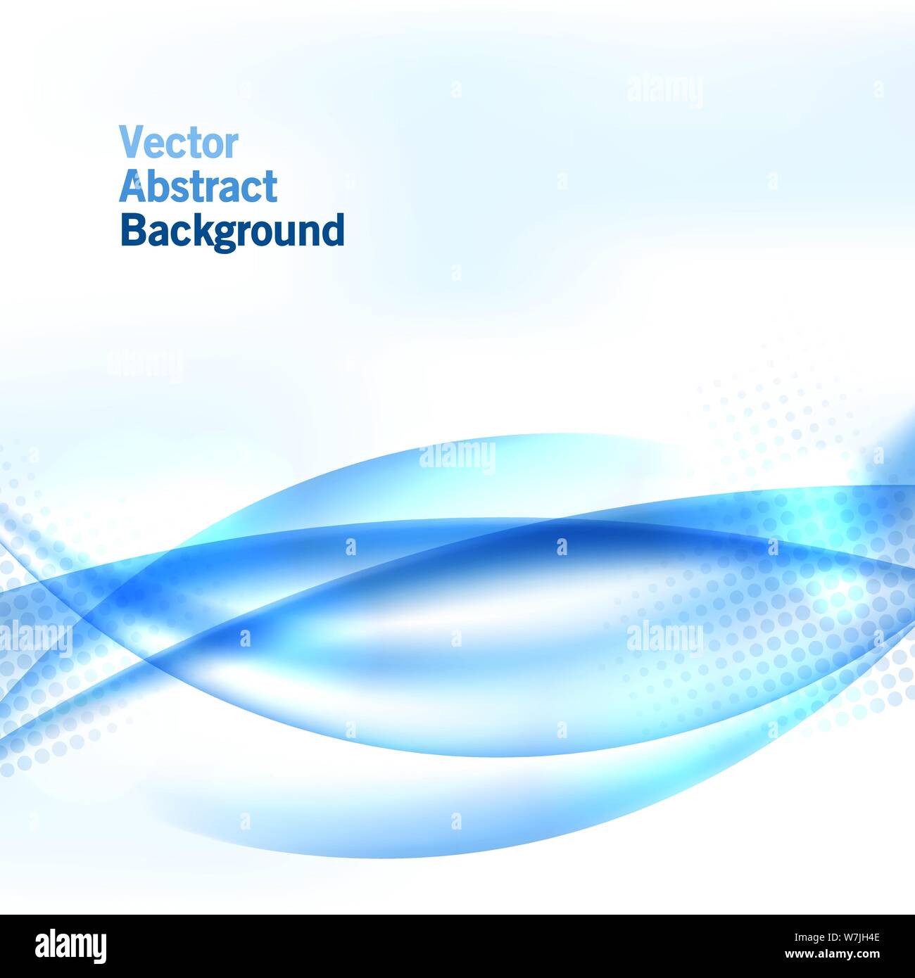 Blue wave background with halftone. Vector illustration for your design ...