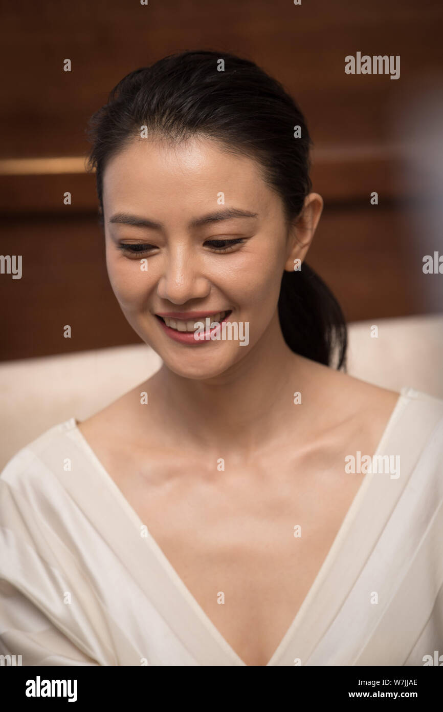 Chinese actress Gao Yuanyuan attends a press conference for the movie ...