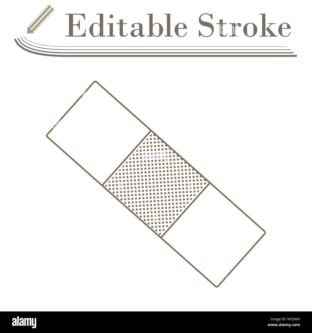 Medical Plaster Icon. Editable Stroke Simple Design. Vector ...
