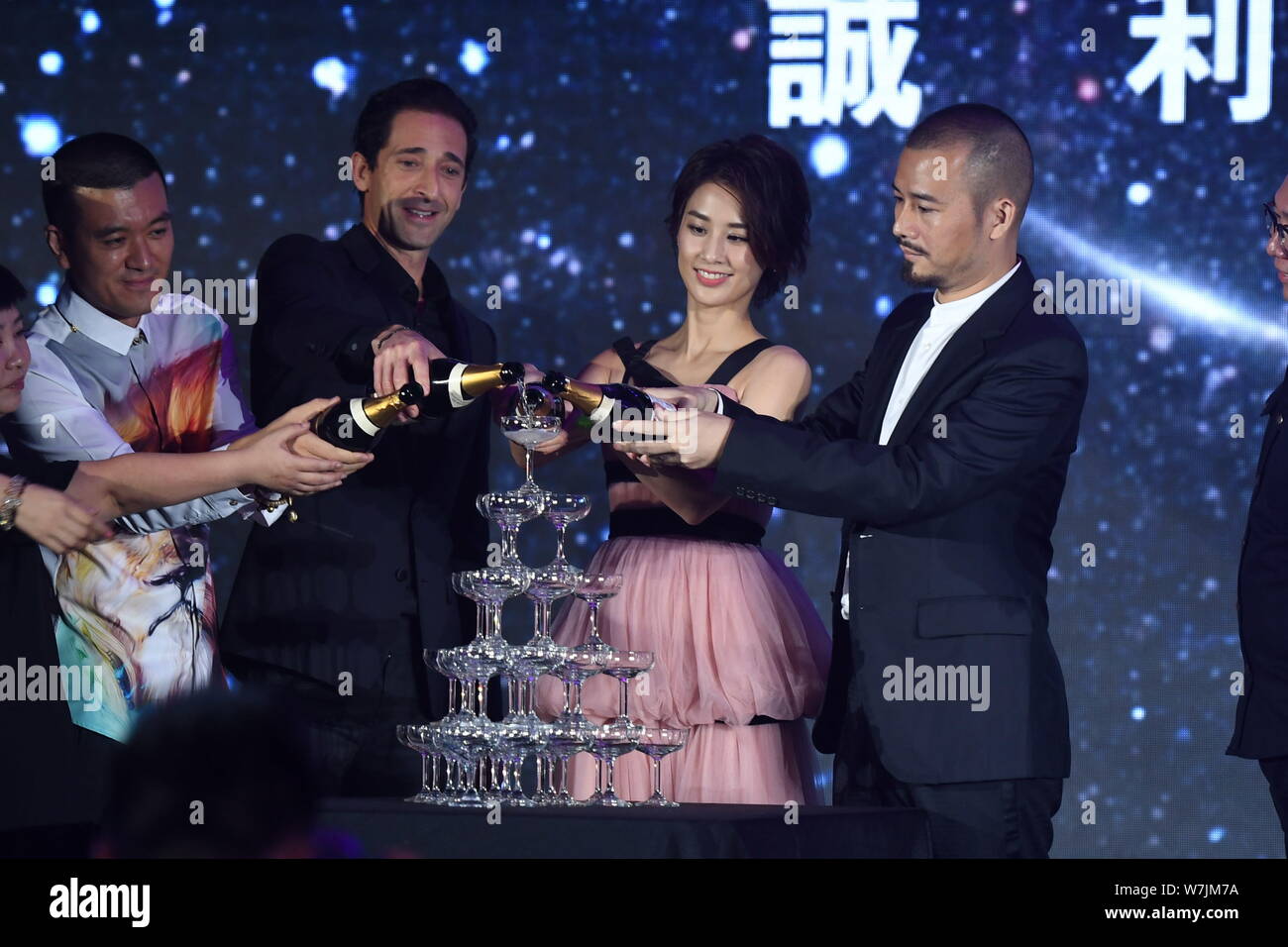 (From left) Yang Zi, president of China Juli Entertainment Media Co ...