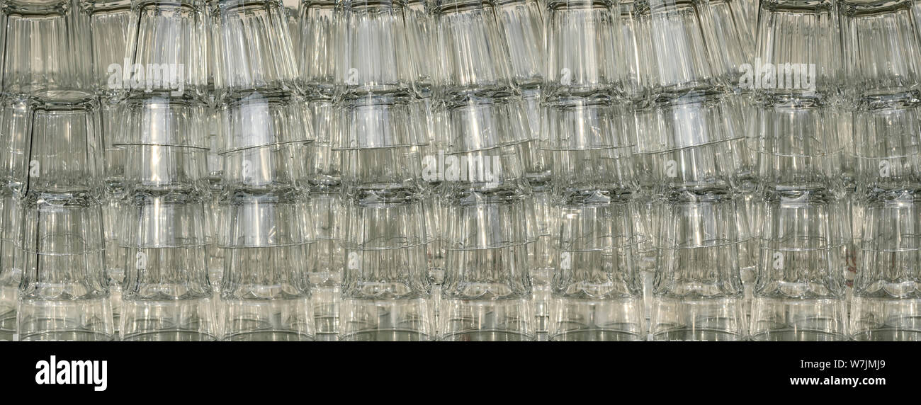 drinking glasses arranged in rows Stock Photo - Alamy