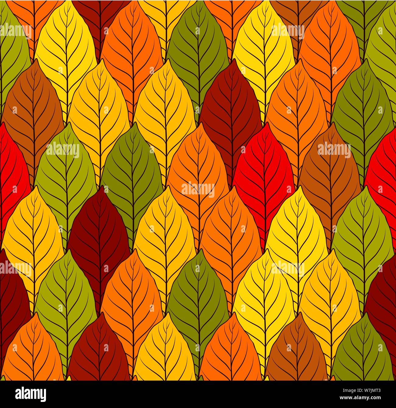 Seamless leaves Stock Vector Images - Alamy