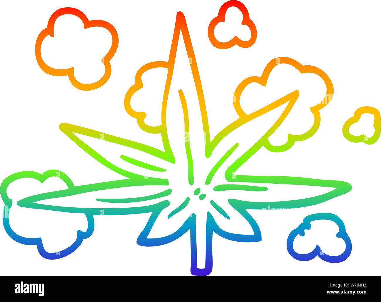 Rainbow weed Stock Vector Images - Alamy