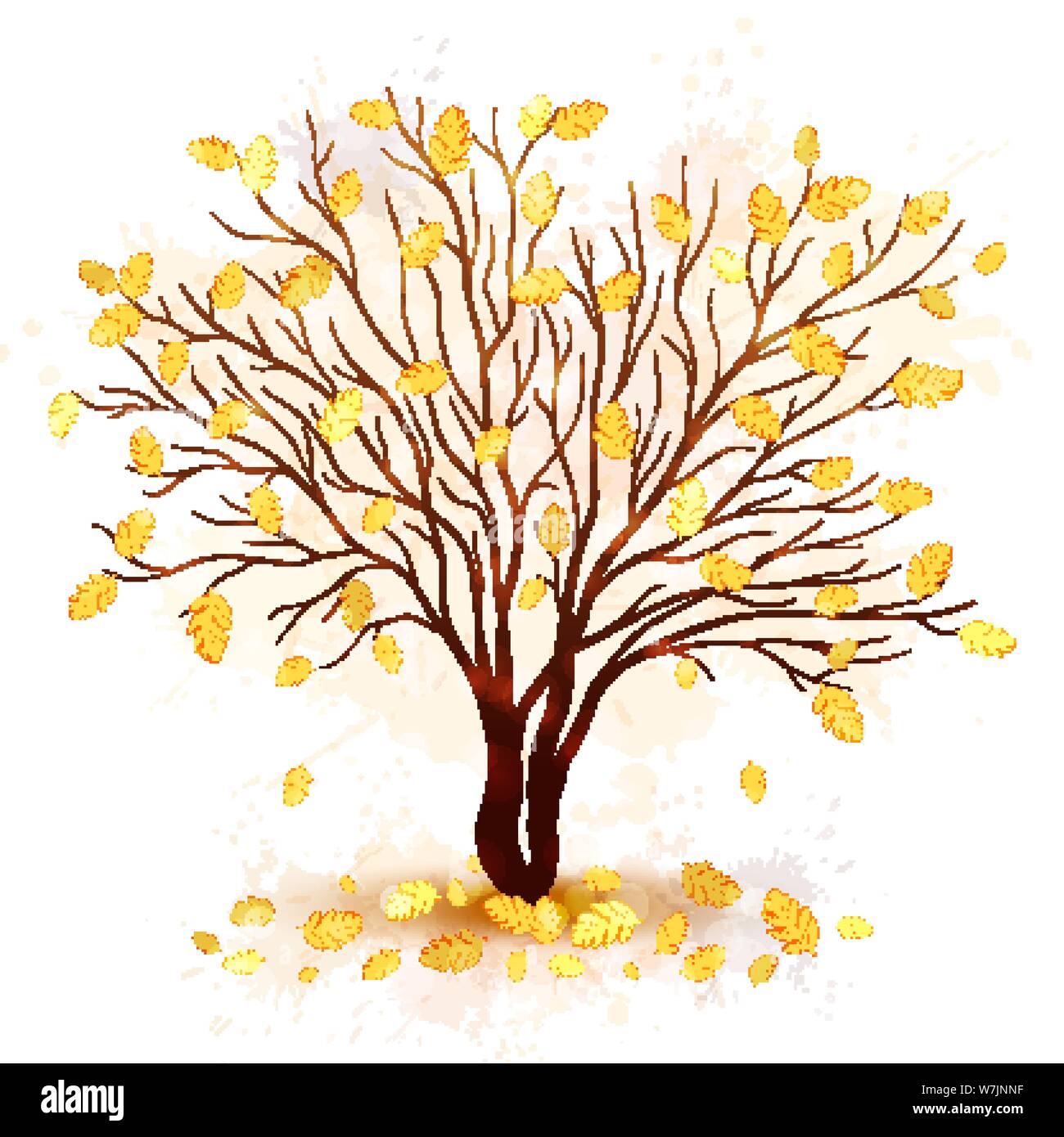Autumn tree vector background Stock Vector Image & Art - Alamy