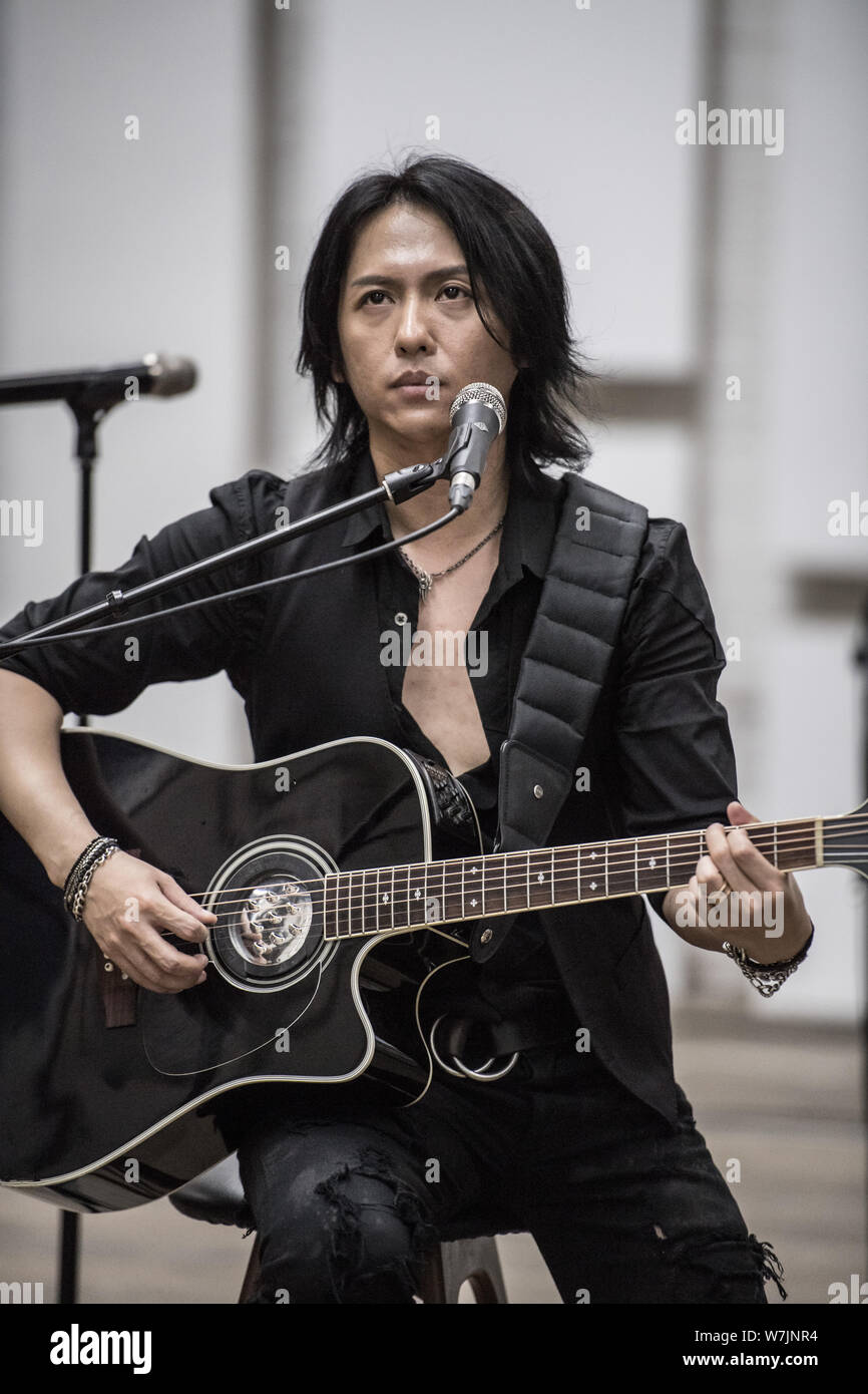 Chinese rock band Black Panther takes part in a rehearsal for the ...