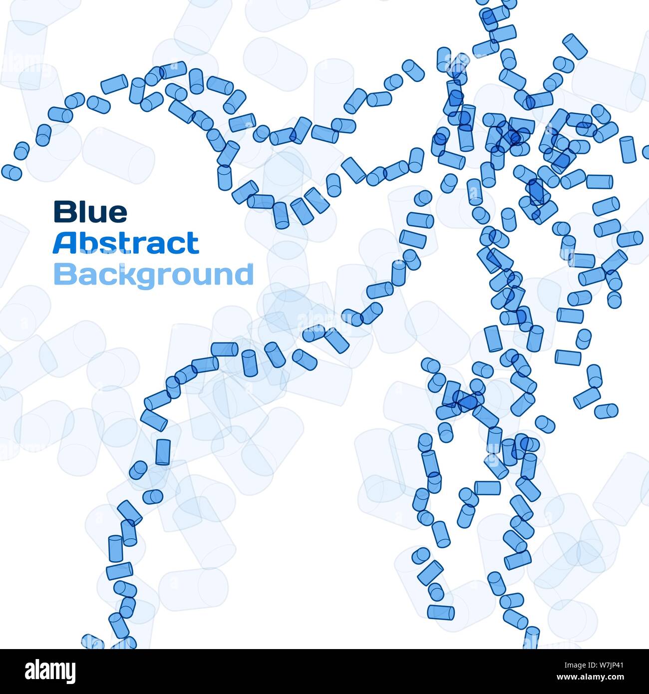 Blue cylinders abstract background. Vector illustration for your design ...
