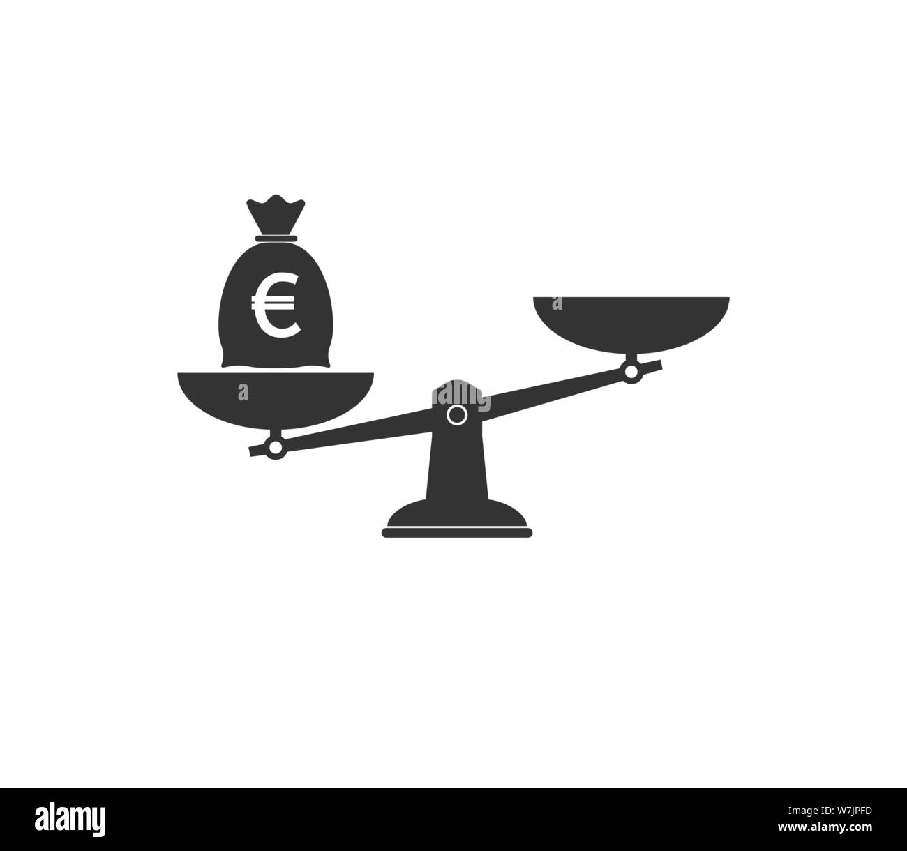 Euro, scale icon Vector illustration flat Stock Vector Image & Art - Alamy