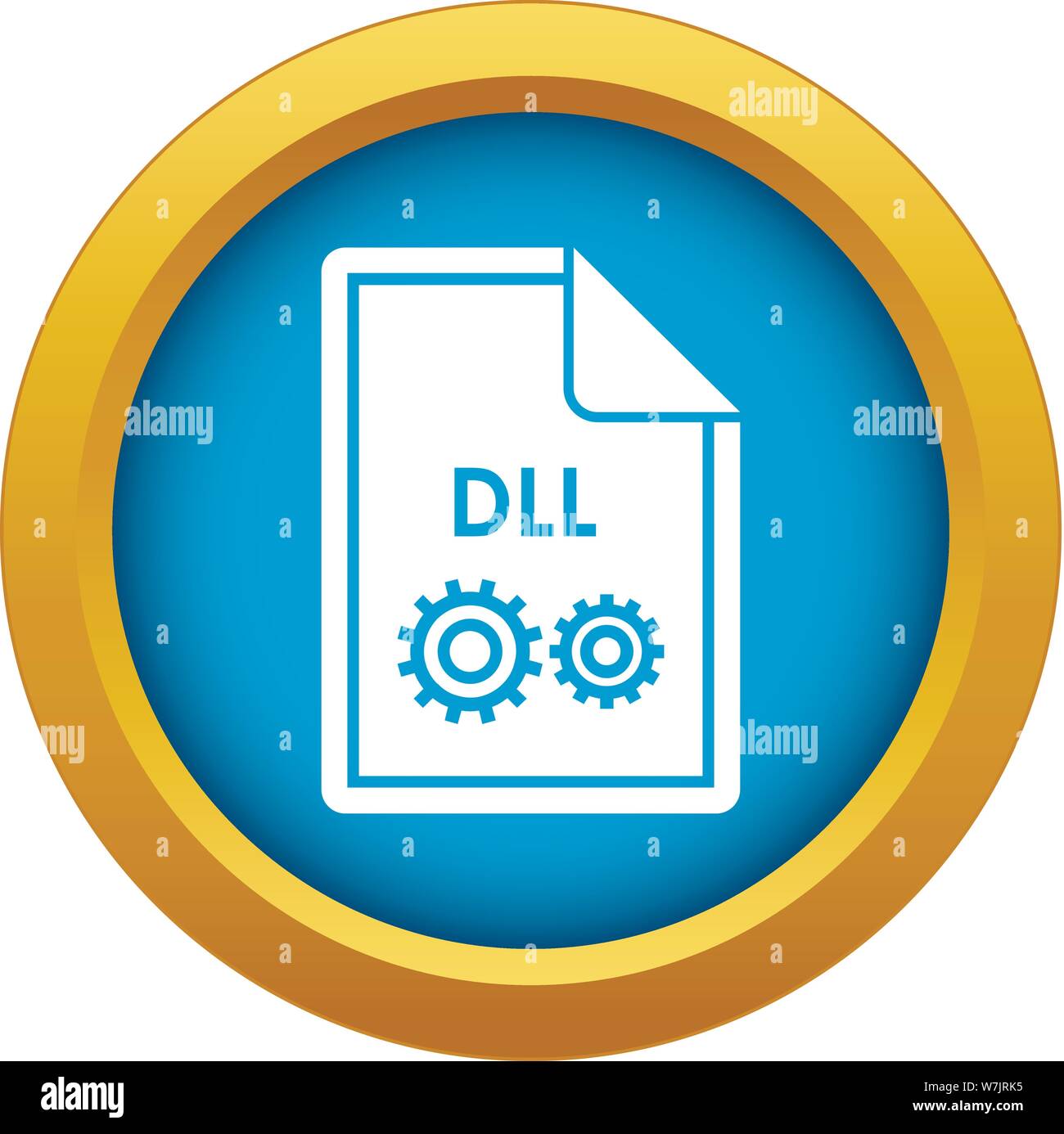 File DLL icon blue vector isolated Stock Vector Image & Art - Alamy