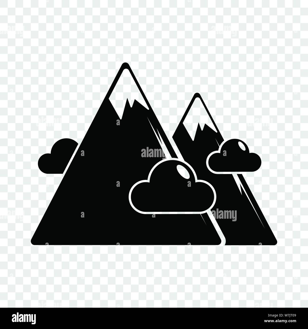Mountains icon, simple black style Stock Vector Image & Art - Alamy