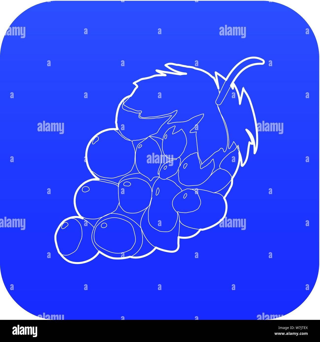 Grape icon blue vector Stock Vector Image & Art - Alamy