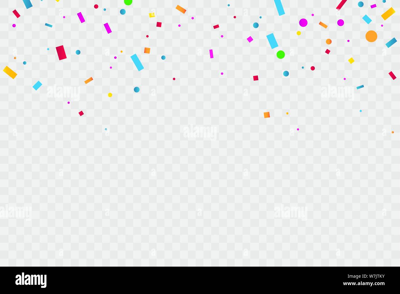 Colorful Confetti On Transparent Background. Celebration Party. Vector Illustration Stock Vector ...