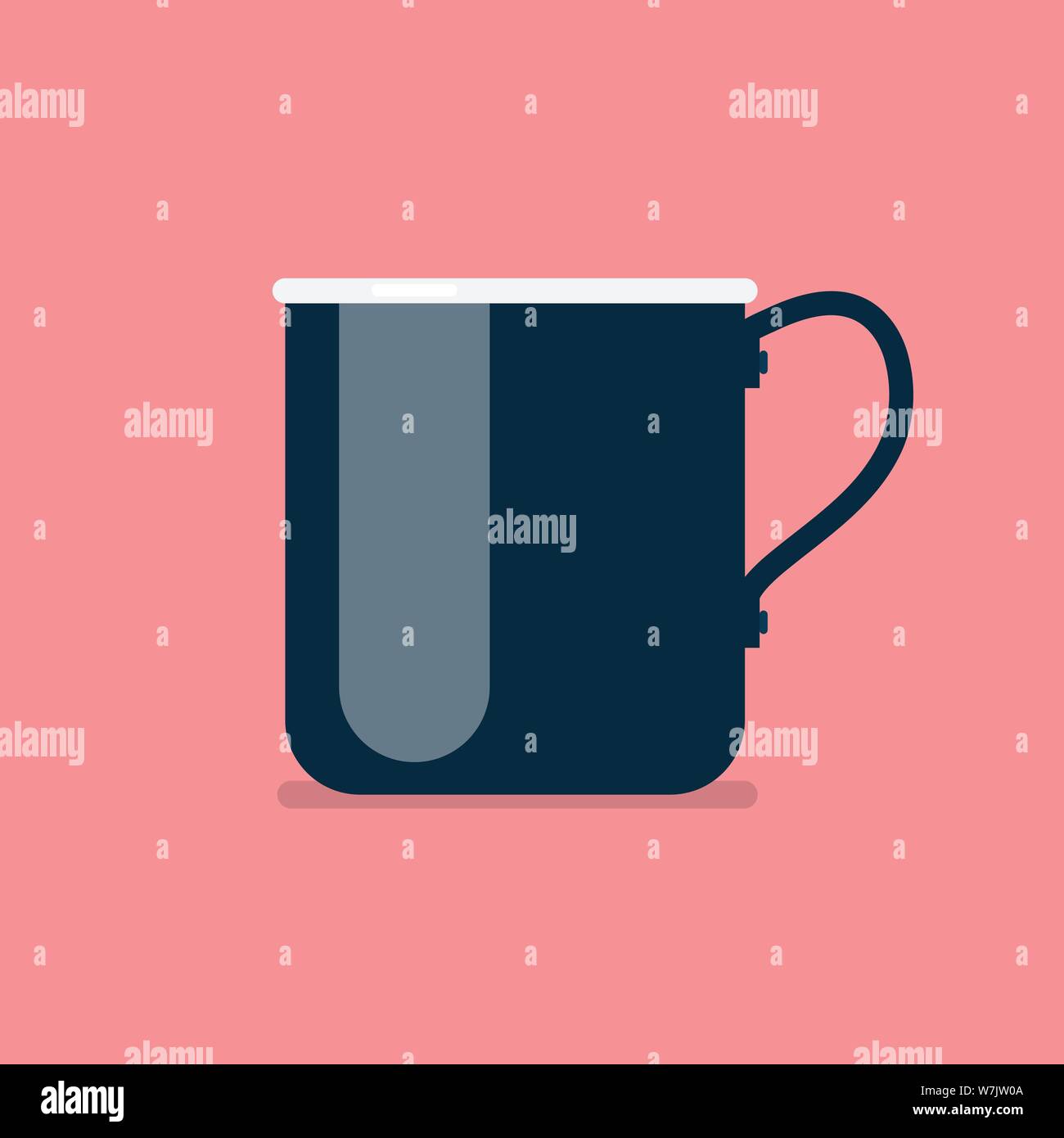 Metal mug in flat style . Vector illustration Stock Vector Image & Art ...