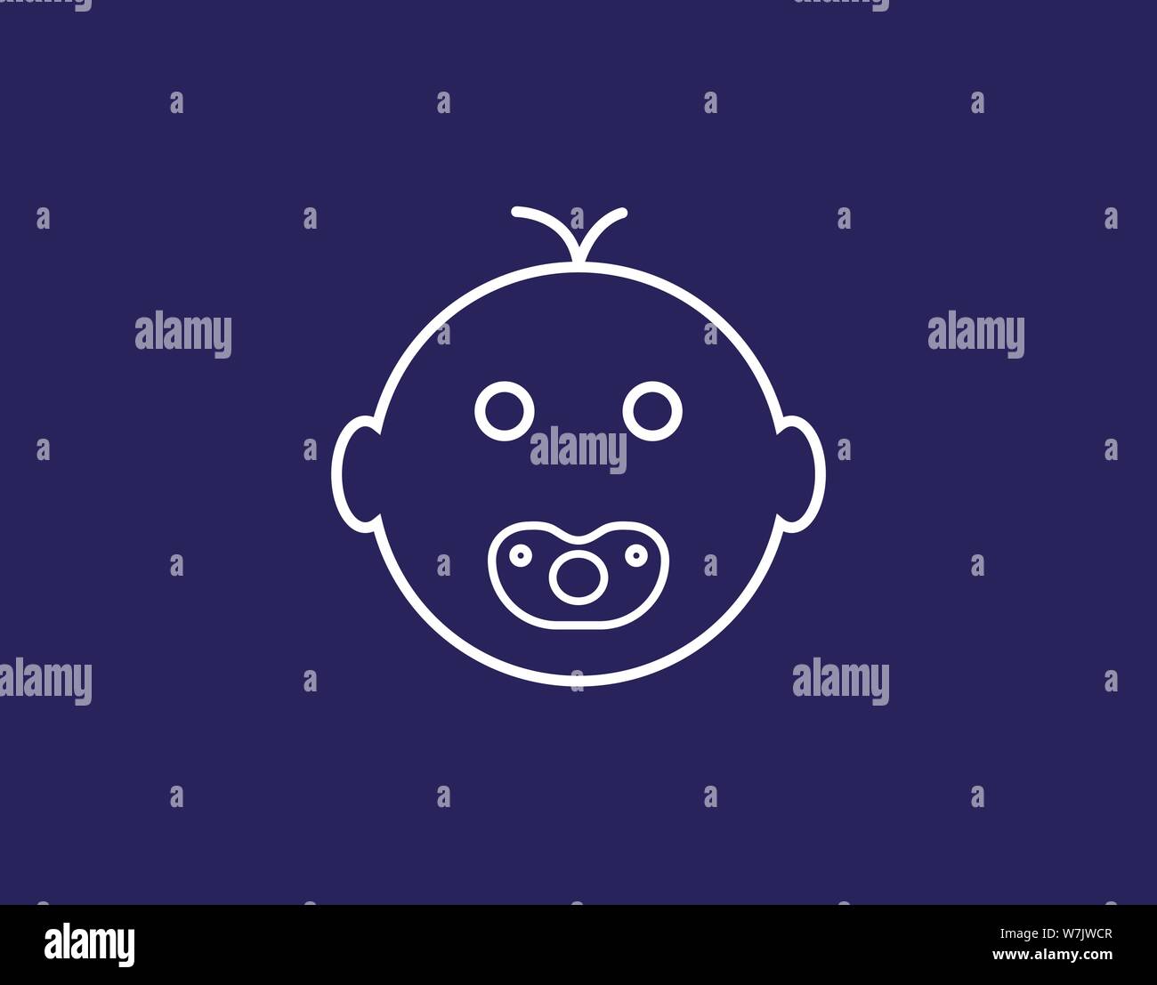 Vector illustration, flat design. Child baby icon Stock Vector Image ...