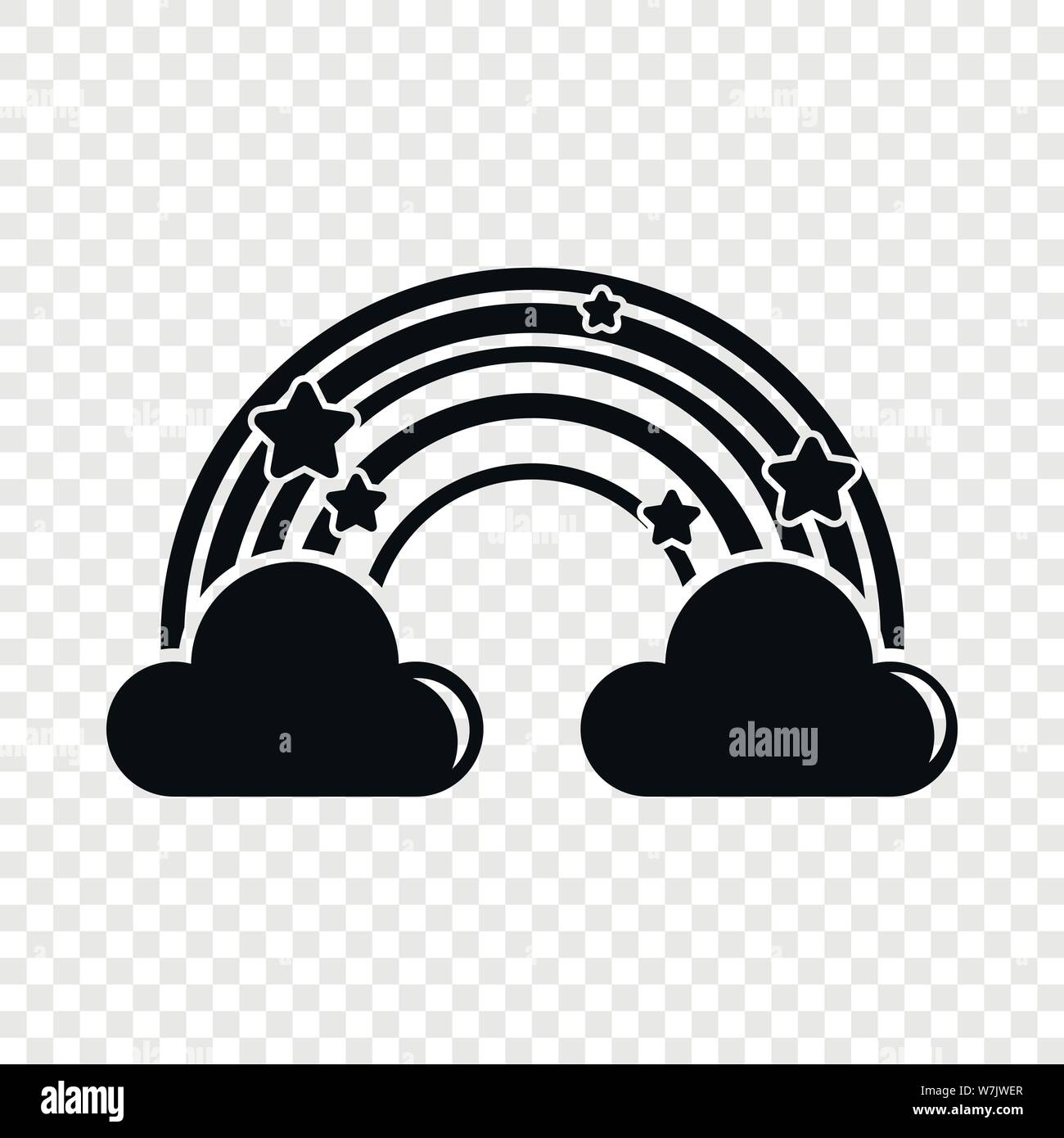 Cloud rainbow icon, simple black style Stock Vector Image & Art - Alamy