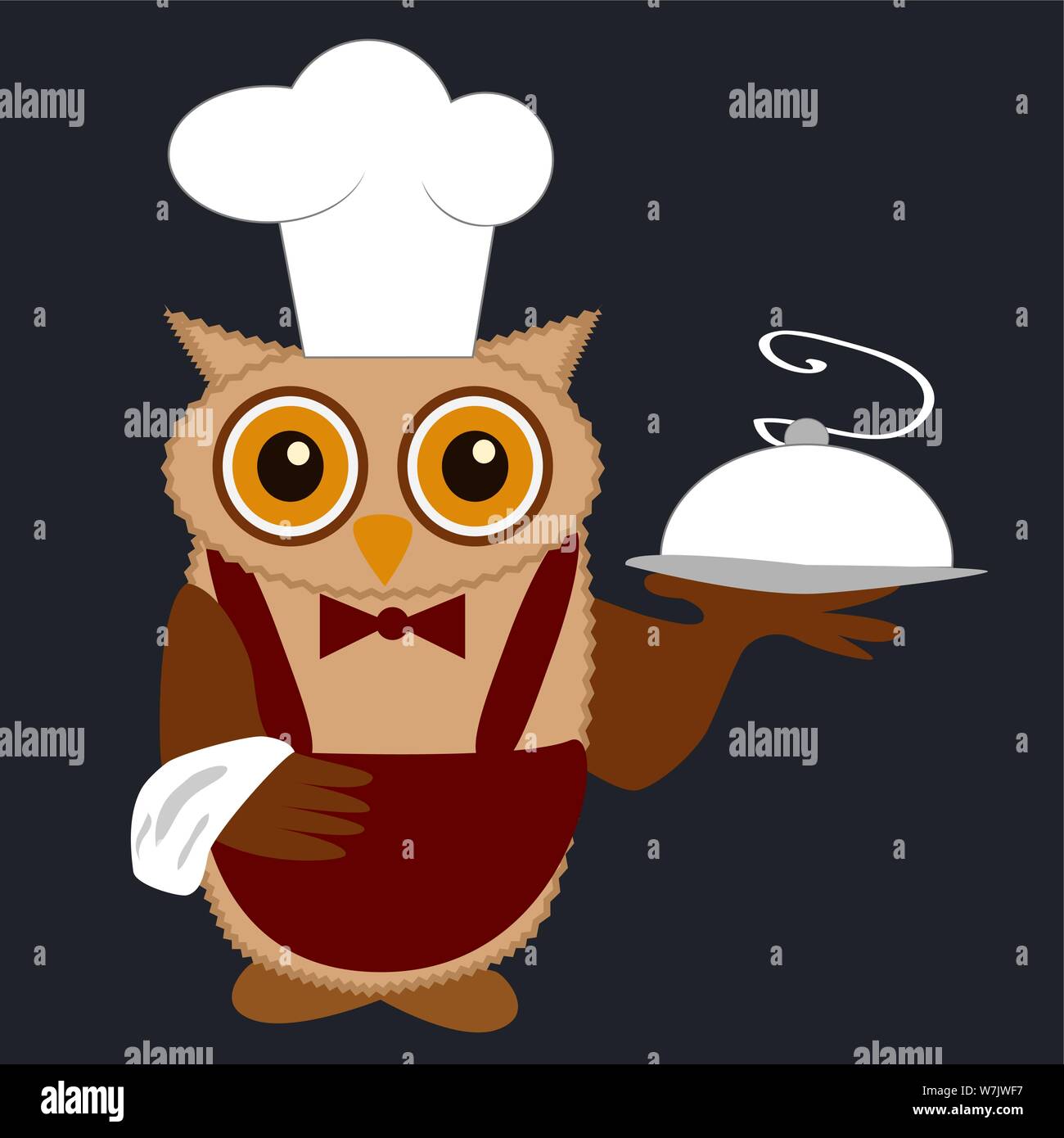 Owl waiter Stock Vector Images - Alamy