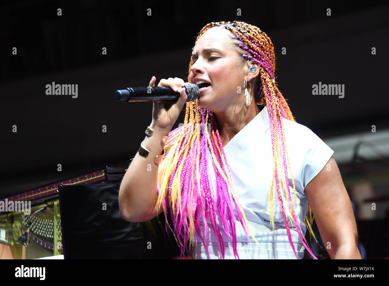 American singer Alicia Augello Cook, known as Alicia Keys, performs ...
