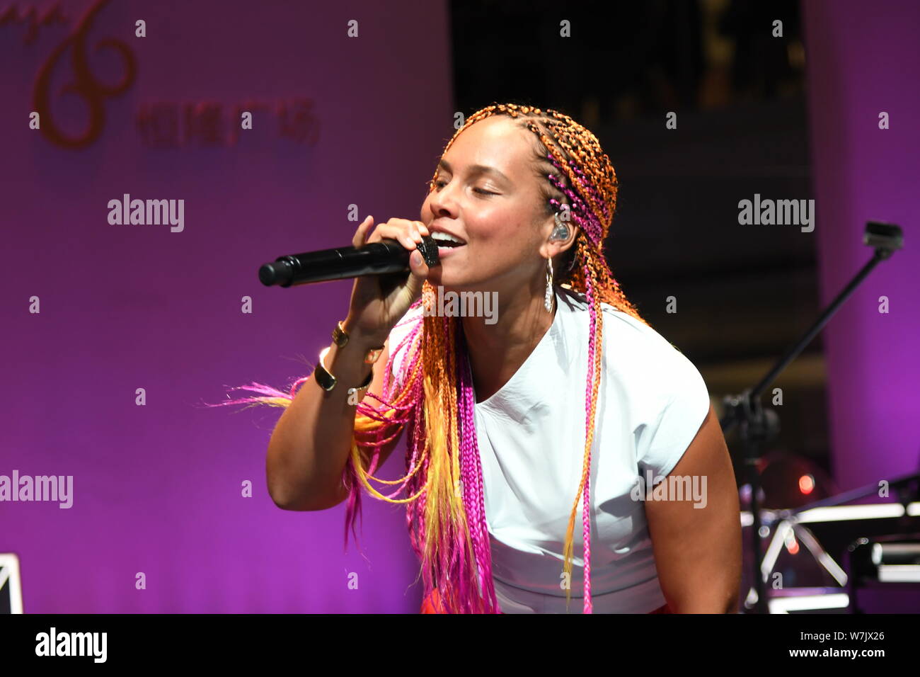American singer Alicia Augello Cook, known as Alicia Keys, performs ...