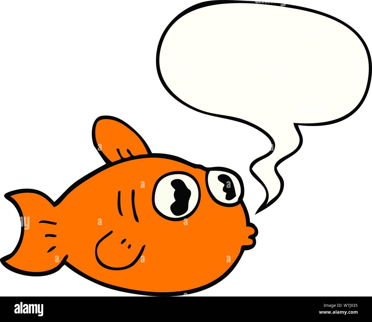 cartoon fish with speech bubble Stock Vector Image & Art - Alamy