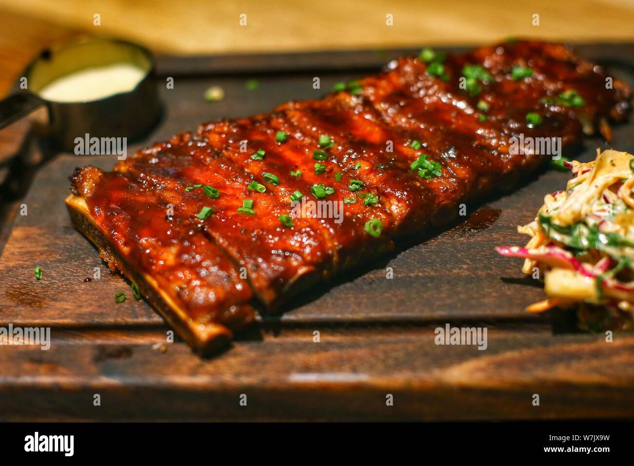 --FILE--View of smoked spare ribs served at the Goose Island Brewhouse ...