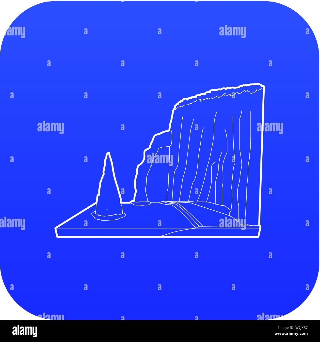 Sea cliff icon blue vector Stock Vector Image & Art - Alamy
