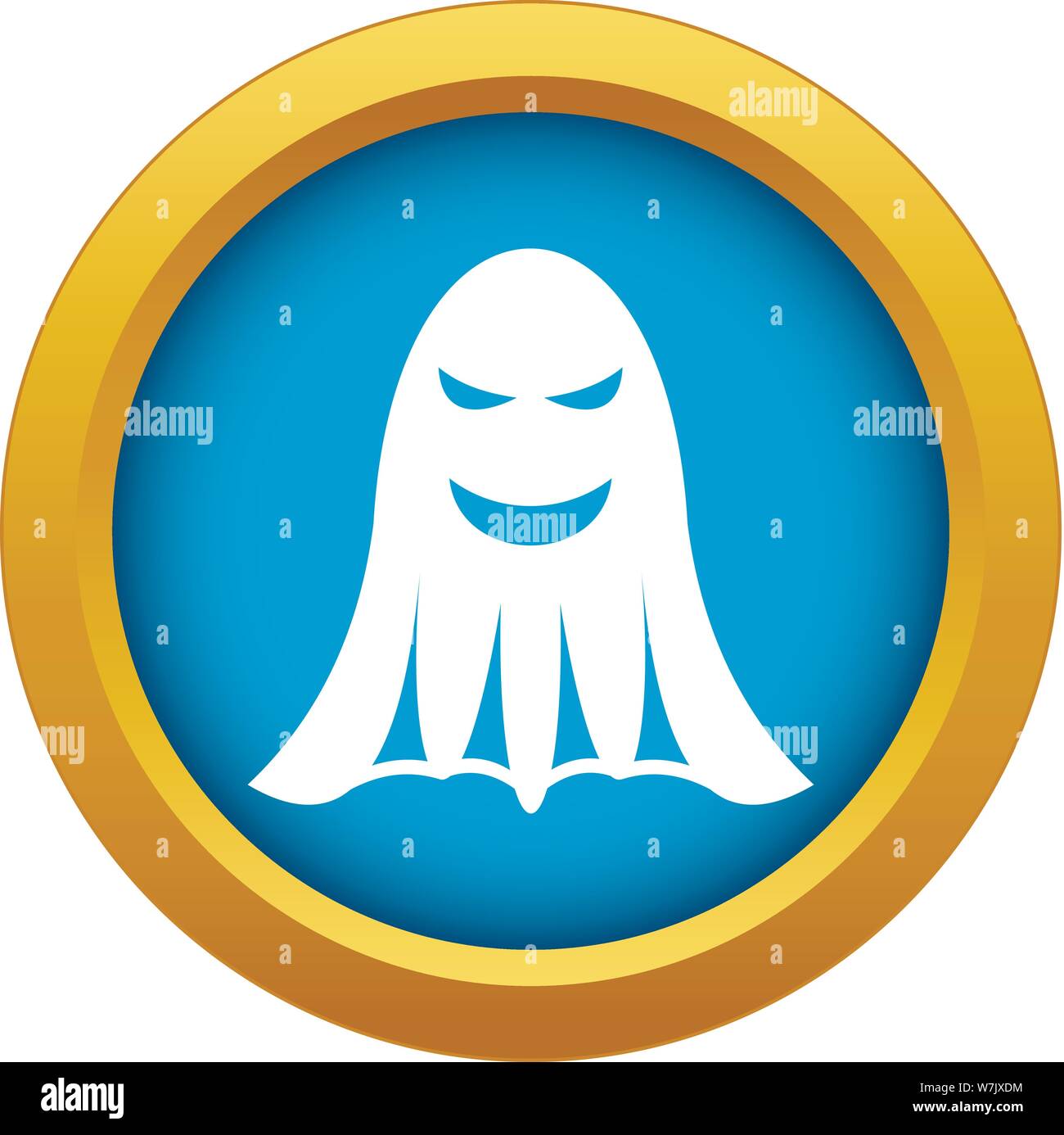 Ghost icon blue vector isolated Stock Vector Image & Art - Alamy
