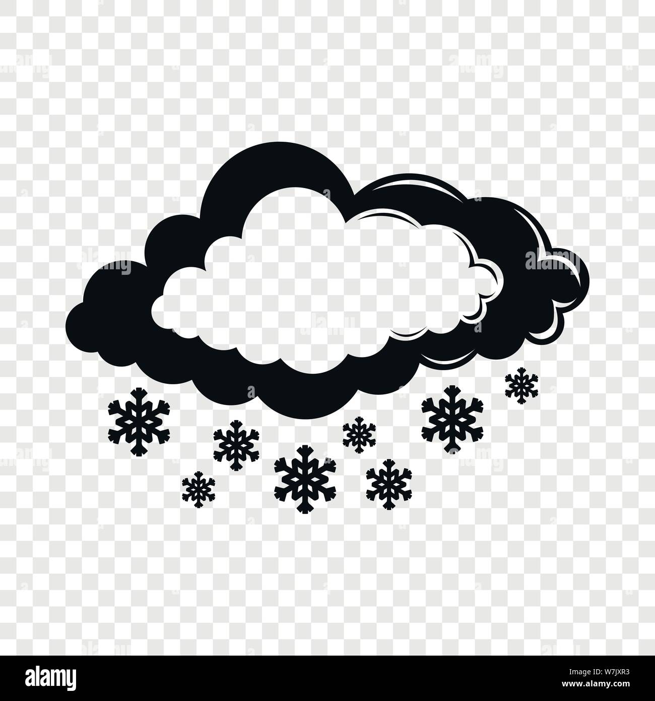 Cloud snowflake icon, simple black style Stock Vector Image & Art - Alamy
