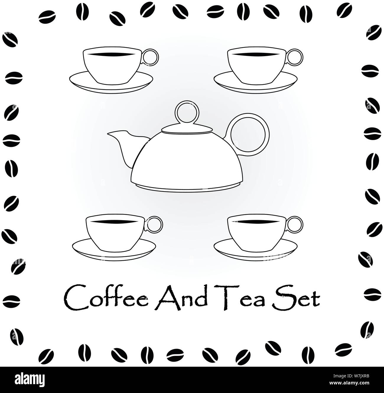 Vector poster espresso coffee Black and White Stock Photos & Images - Alamy