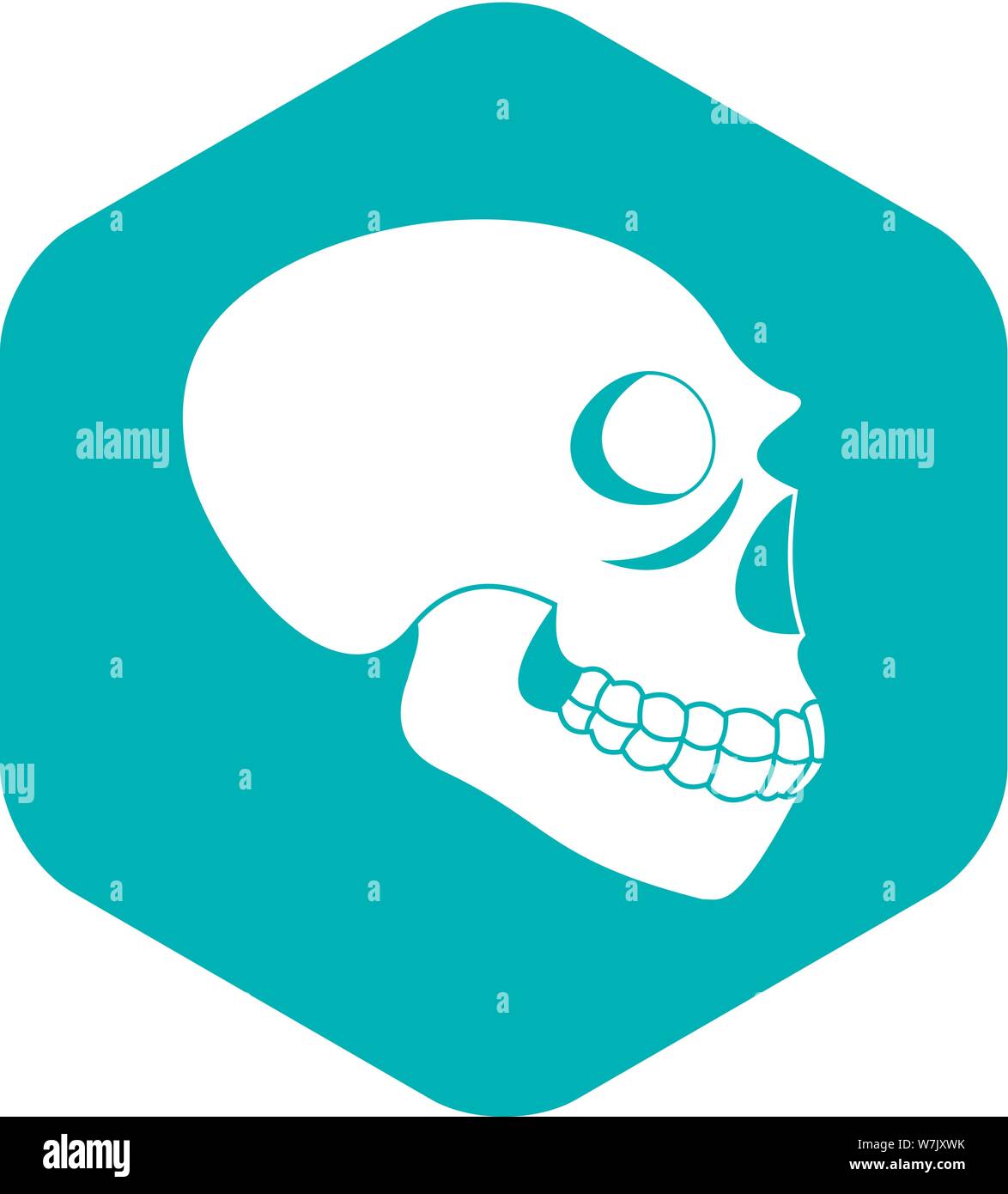 Skull icon, simple style Stock Vector Image & Art - Alamy