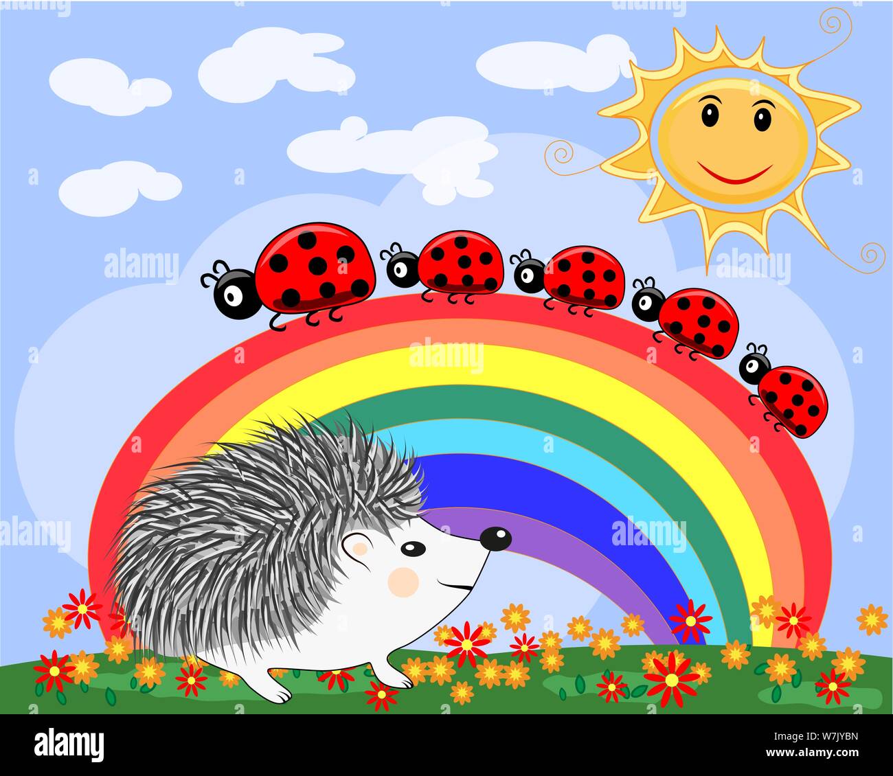 Ladybird in sun Stock Vector Images - Alamy