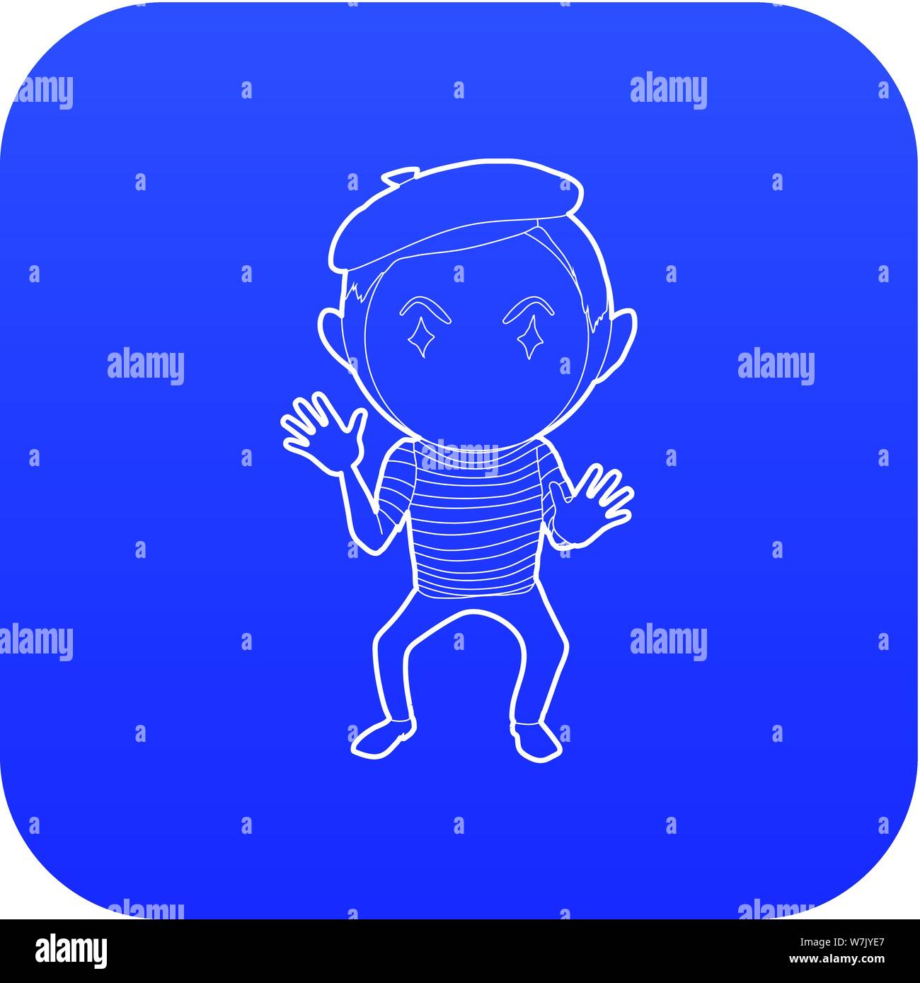 Clown icon blue vector Stock Vector Image & Art - Alamy