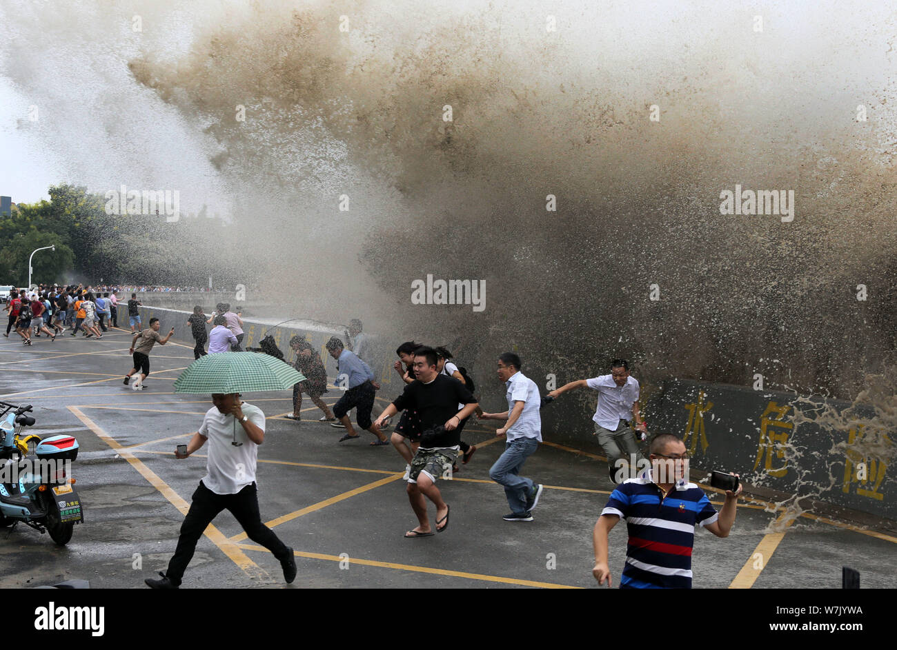 Qiantang river tidal bore hi-res stock photography and images - Alamy