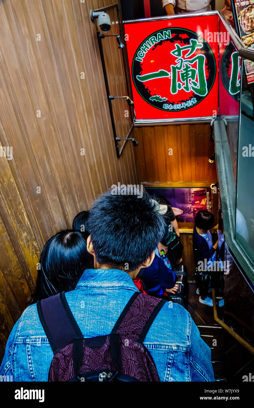 Tokyo, Japan - May 12, 2019: Ichiran Ramen is a popular ramen in Japan ...