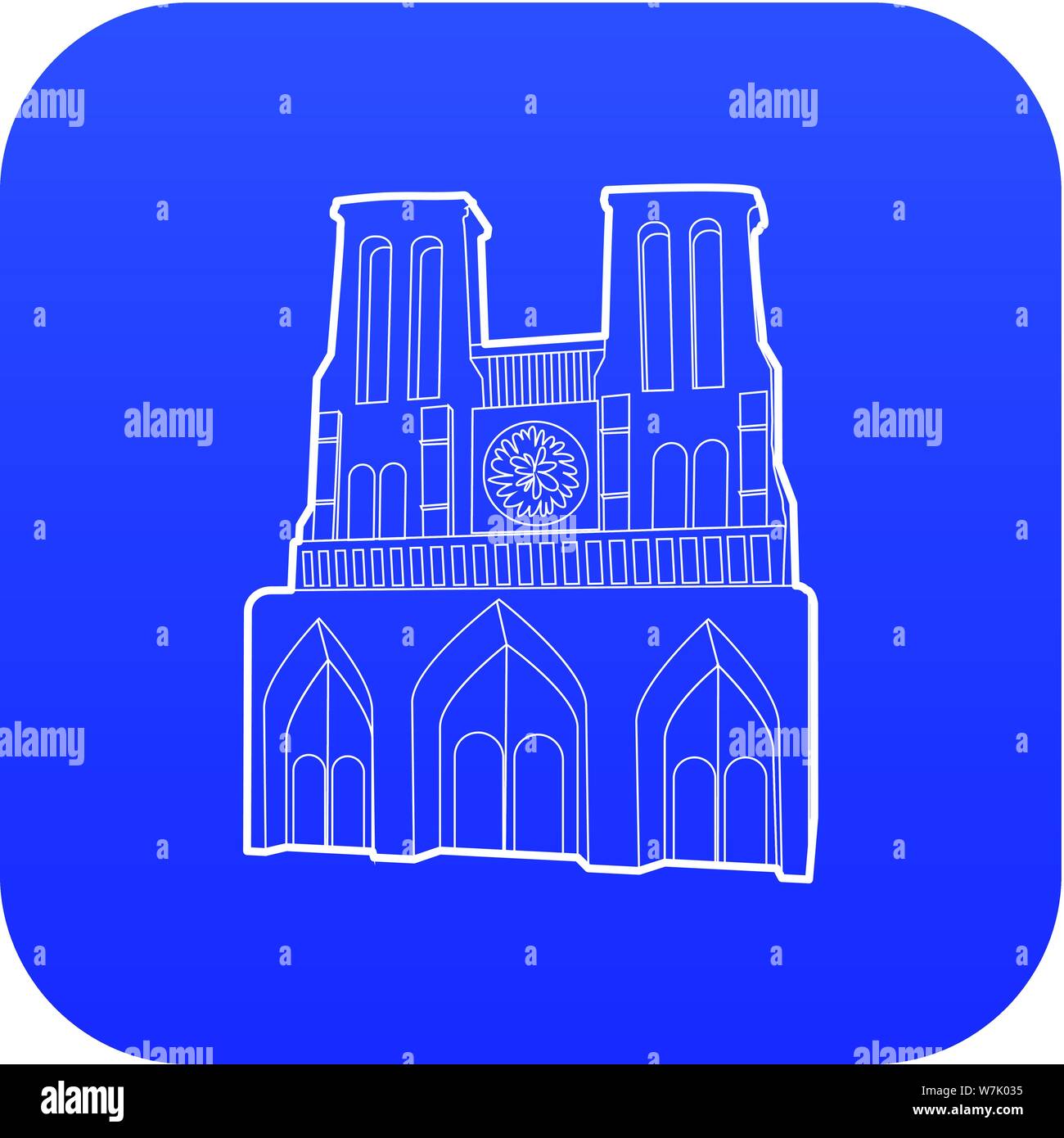 French castle icon blue vector Stock Vector Image & Art - Alamy