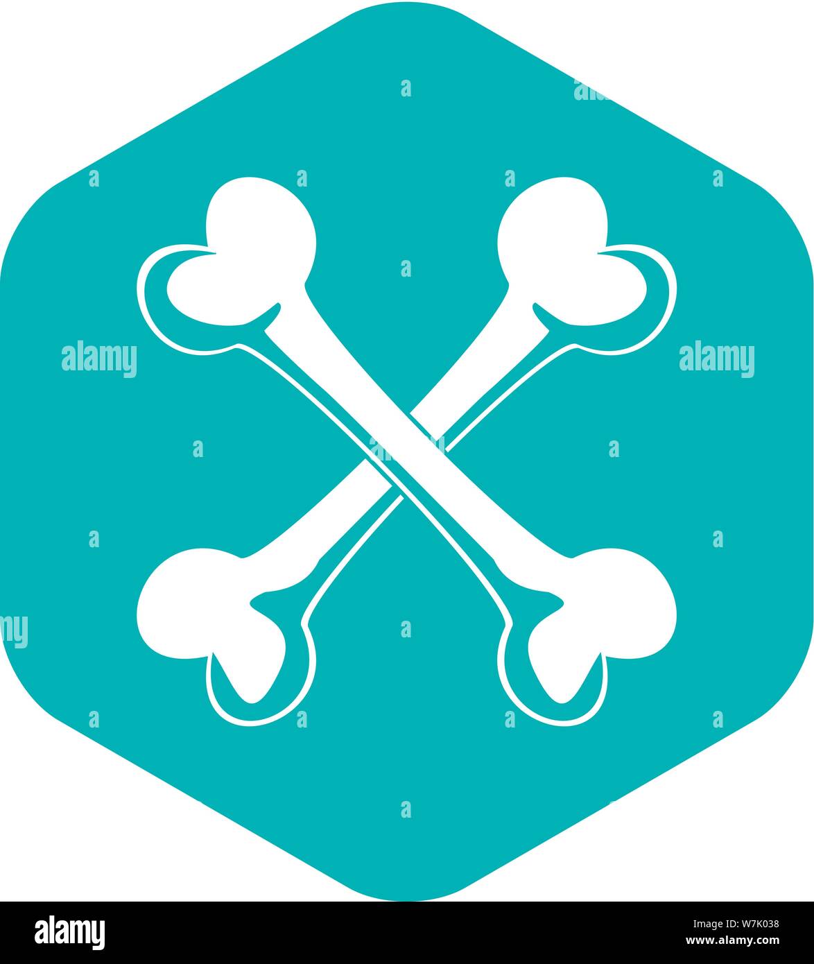 Bone icon, simple style Stock Vector Image & Art - Alamy