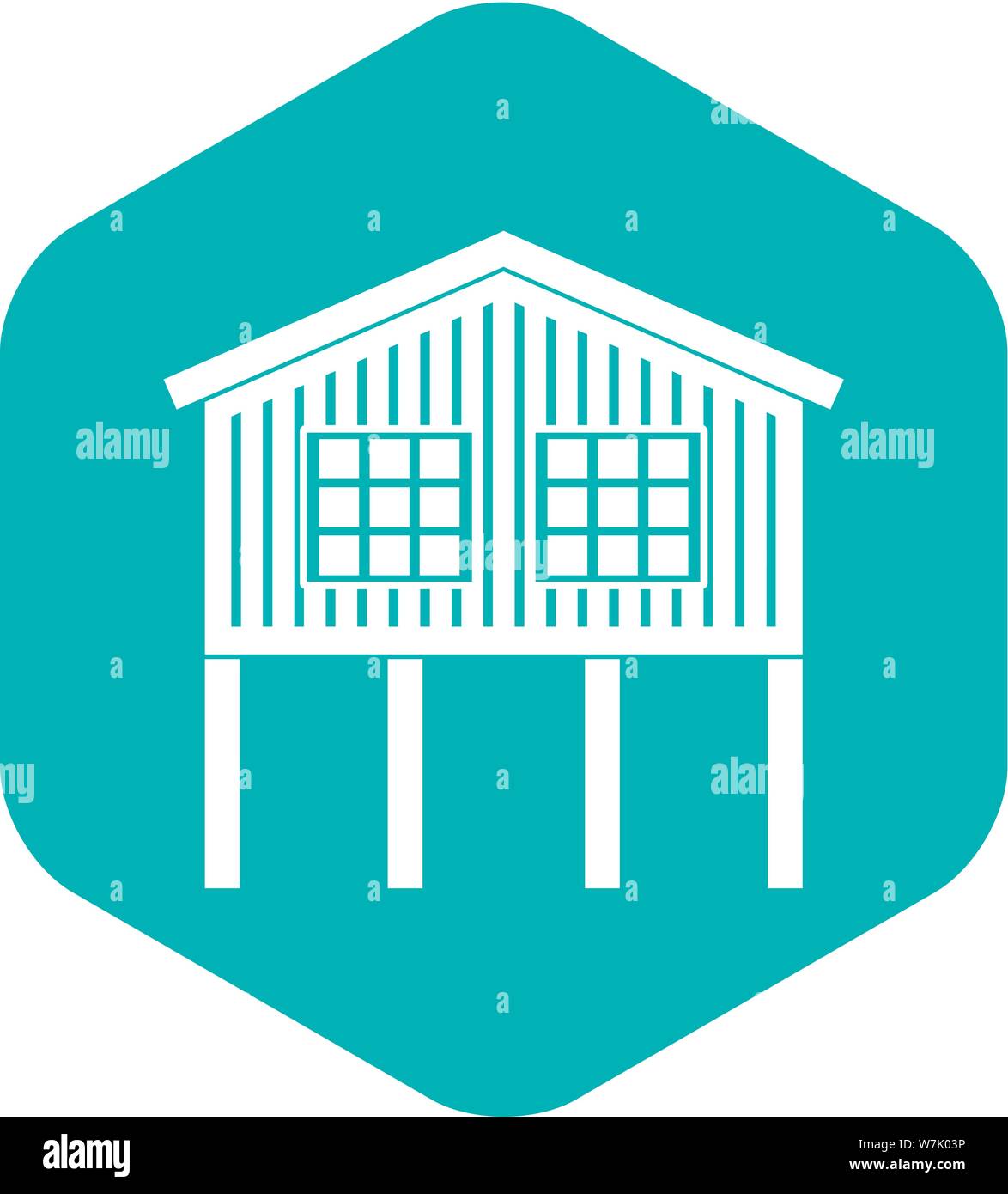 Stilt house icon, simple style Stock Vector Image & Art - Alamy