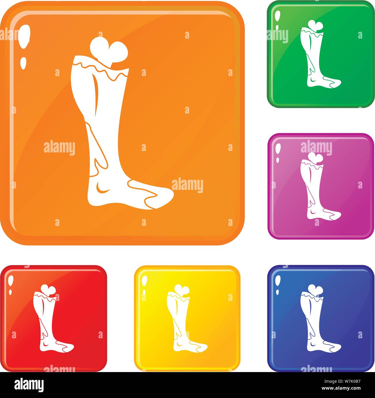 Zombie leg icons set vector color Stock Vector Image & Art - Alamy
