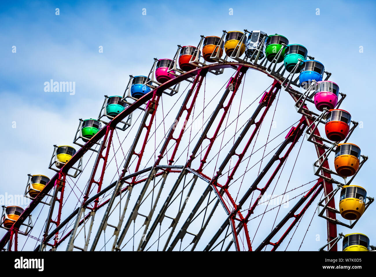 Tokyo, Japan - May 12, 2019: This 115 meter tall ferris wheel is one of ...